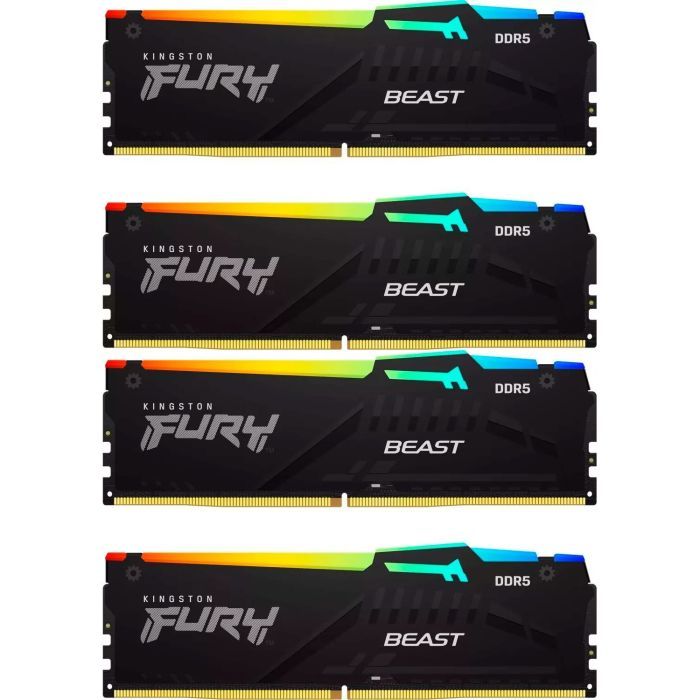 Kingston Fury (ex.HyperX) DDR5 128GB (4x32GB) 5600 MHz Beast RGB XMP ...